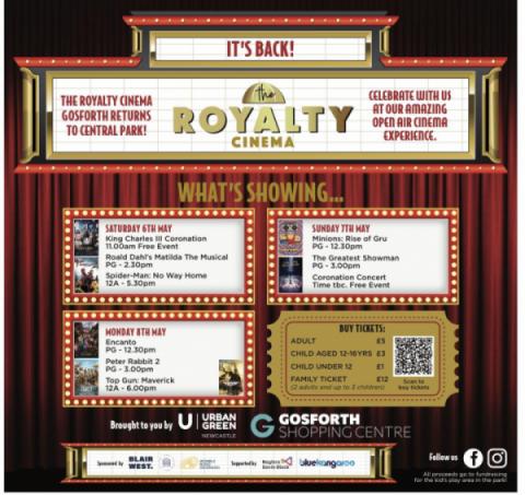 The Royalty Cinema - Tickets on Sale NOW - Gosforth Central Shopping Centre